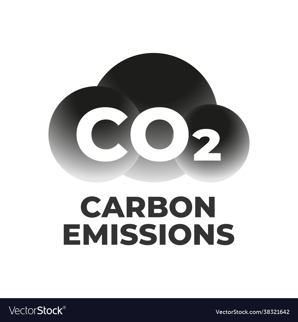 Co2 carbon emissions concept icon badge Royalty Free Vector Co2 carbon emissions concept icon badge Royalty Free Vector