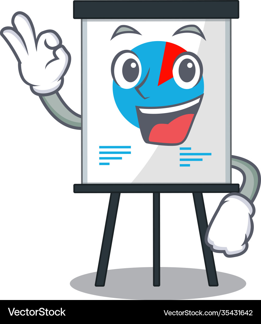 Corona graph mascot design style with an okay Vector Image