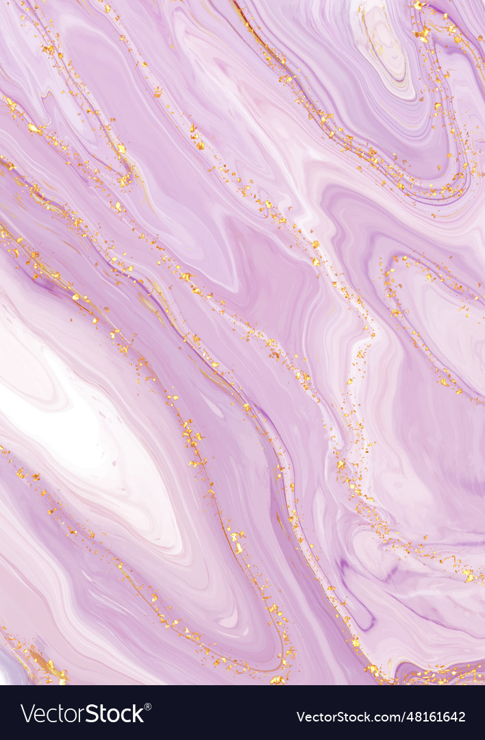 Elegant alcohol ink background with gold glitter Vector Image