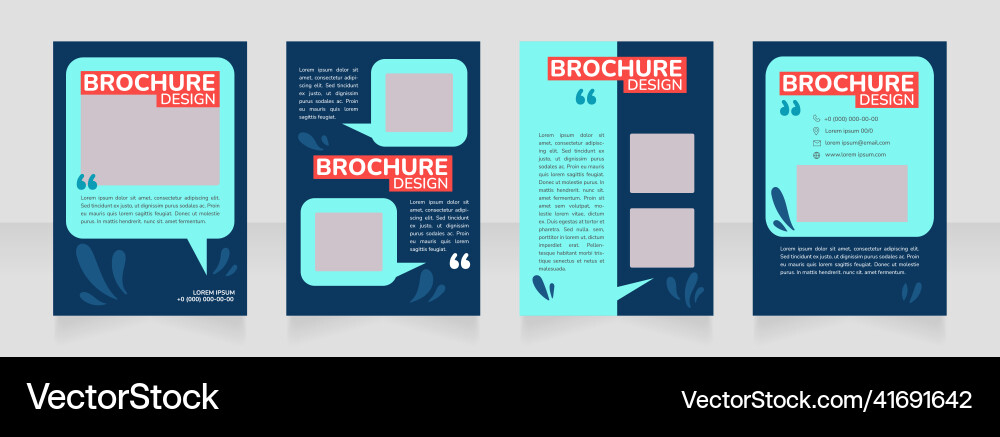 Flora and botany blank brochure design Royalty Free Vector