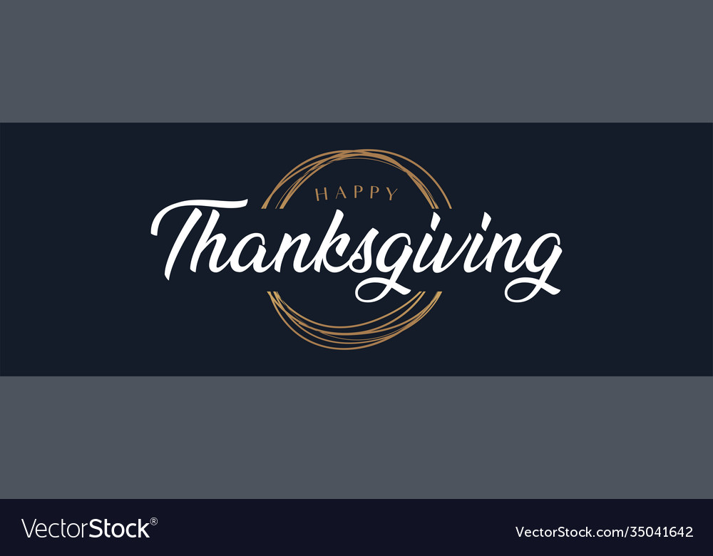 Happy thanksgiving handwriting lettering Vector Image