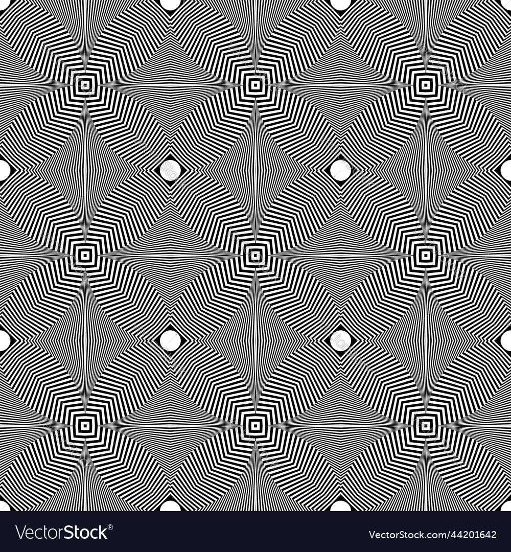 Seamless op art pattern Royalty Free Vector Image