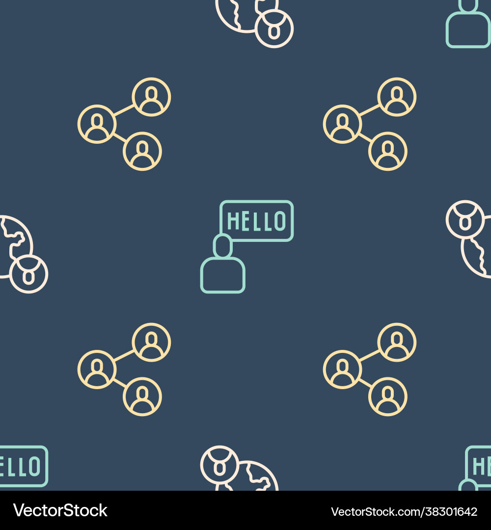 Set line bff or best friends forever Royalty Free Vector