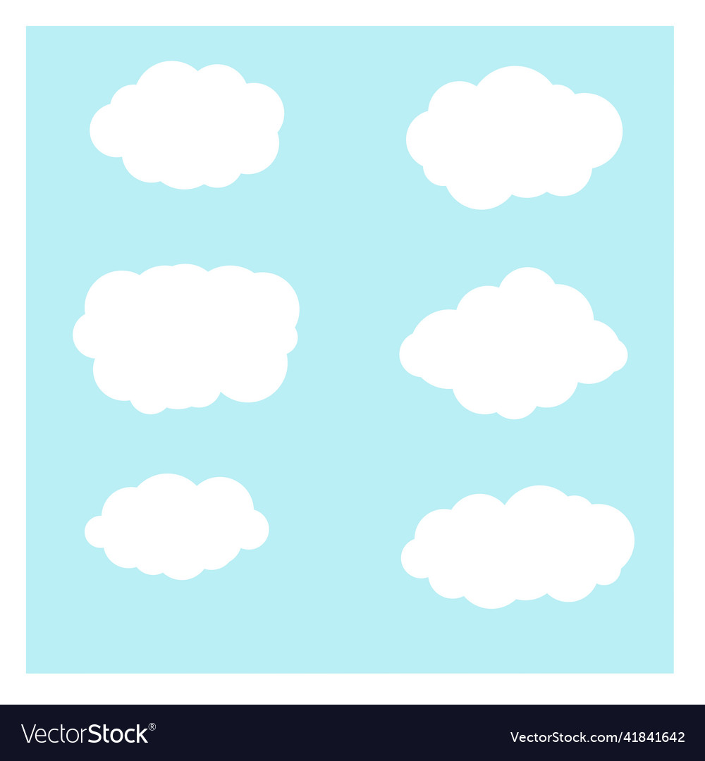 White bubbles cloud Royalty Free Vector Image - VectorStock