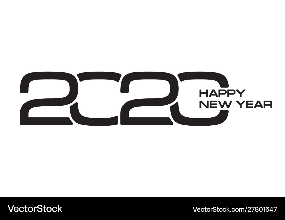 2020 year numbers creative design Royalty Free Vector Image