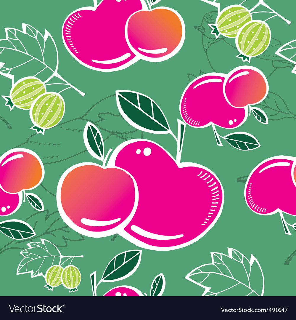 Apple pattern Royalty Free Vector Image - VectorStock