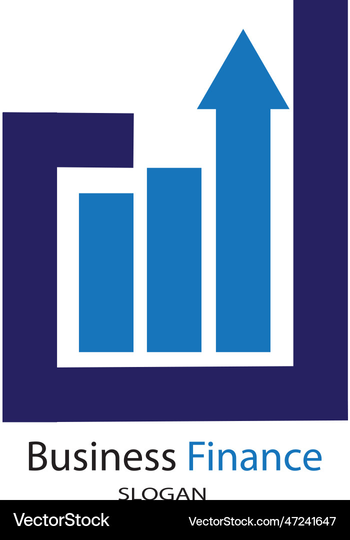 Business finance logo Royalty Free Vector Image