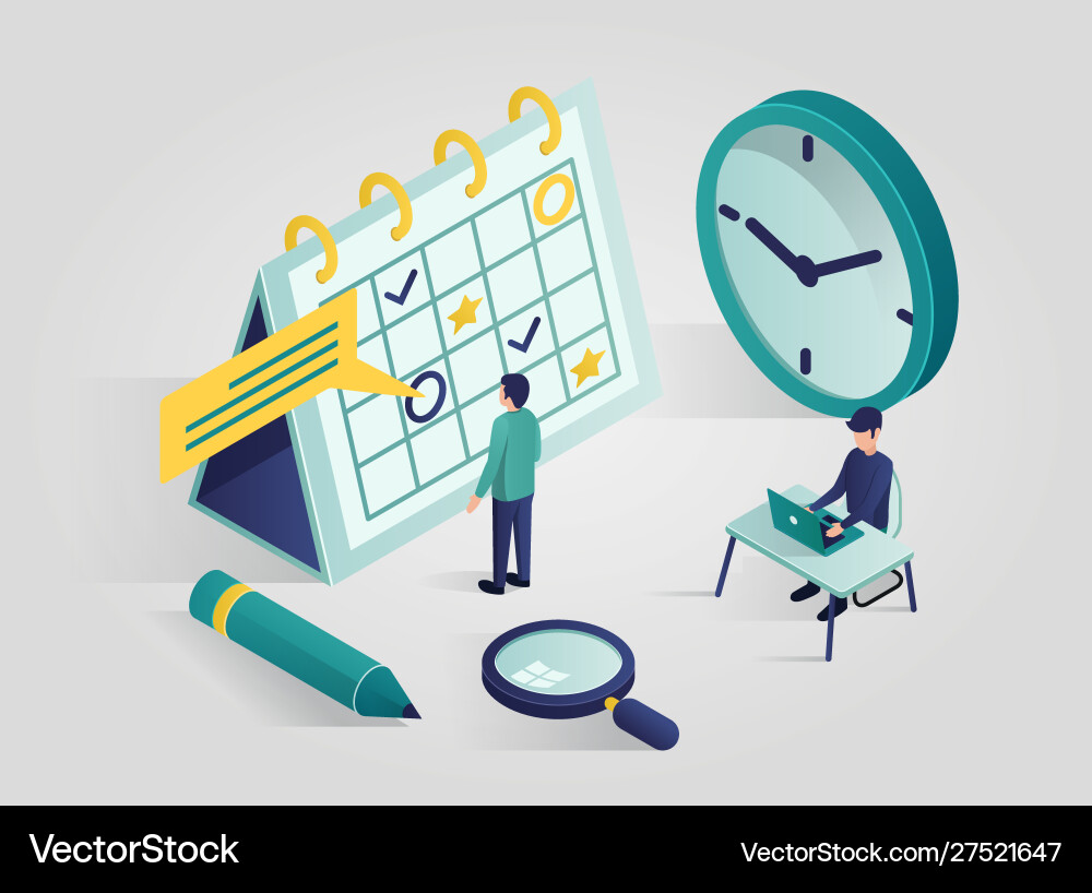 Business schedule company Royalty Free Vector Image