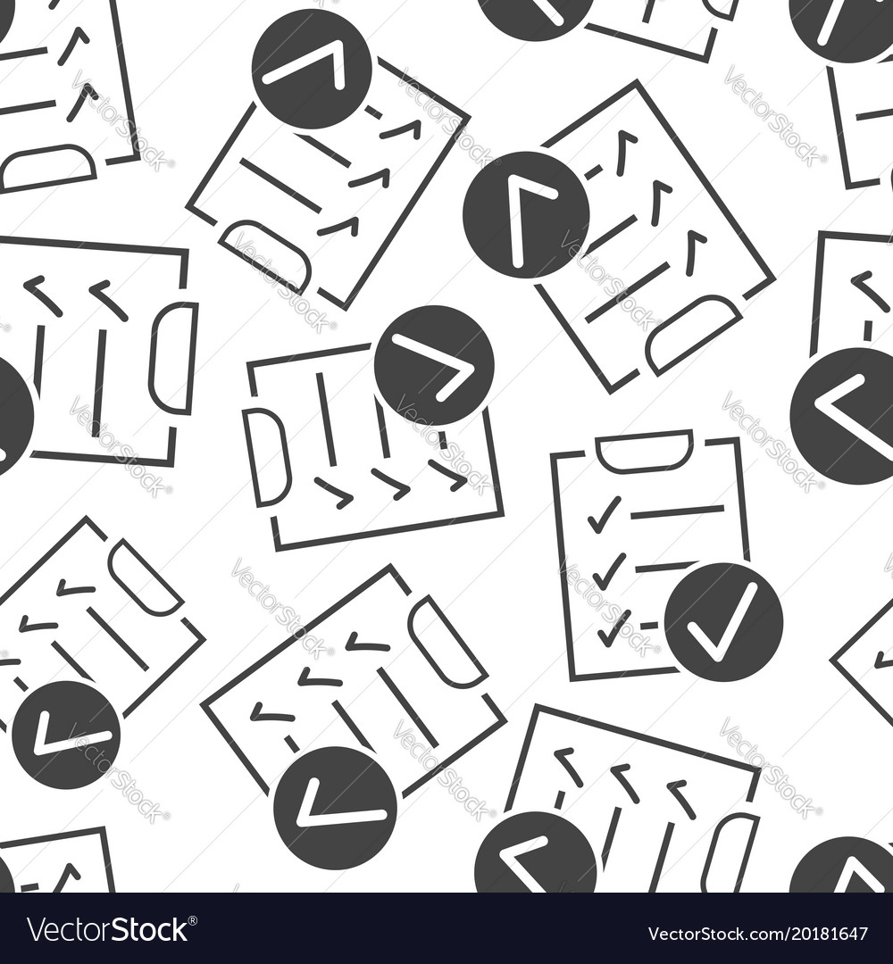 Checklist notepad document seamless pattern Vector Image