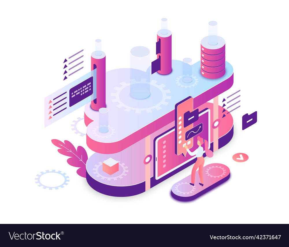 Cloud computing it infrastructure network Vector Image