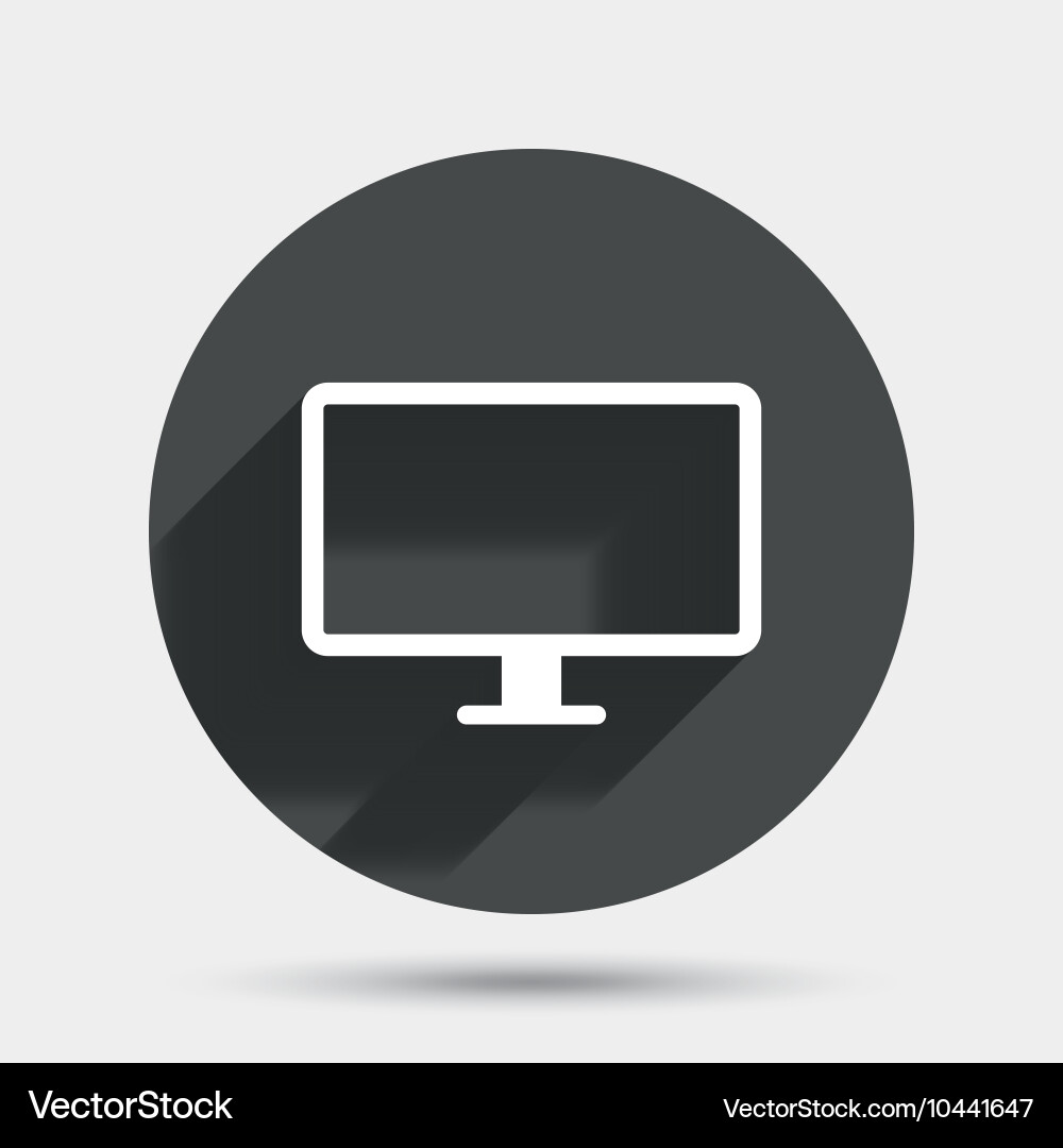 Computer widescreen monitor sign icon Royalty Free Vector