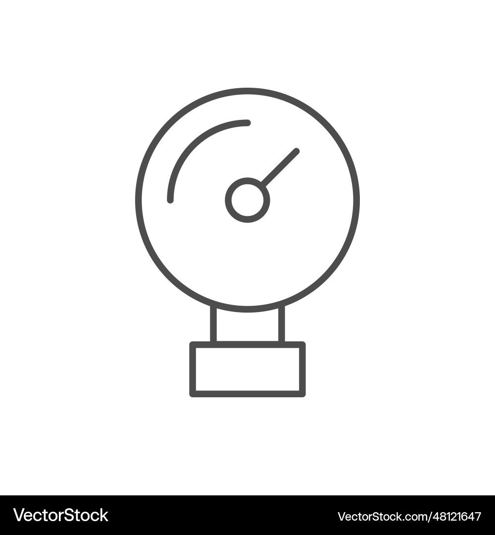 Industrial manometer line outline icon Royalty Free Vector