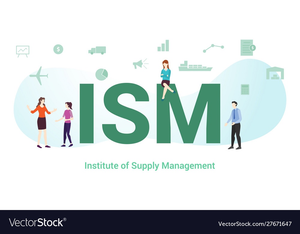 Ism institute supply management concept Royalty Free Vector