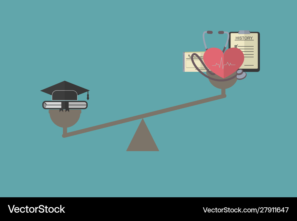 Knowledge and its positive effects on health Vector Image