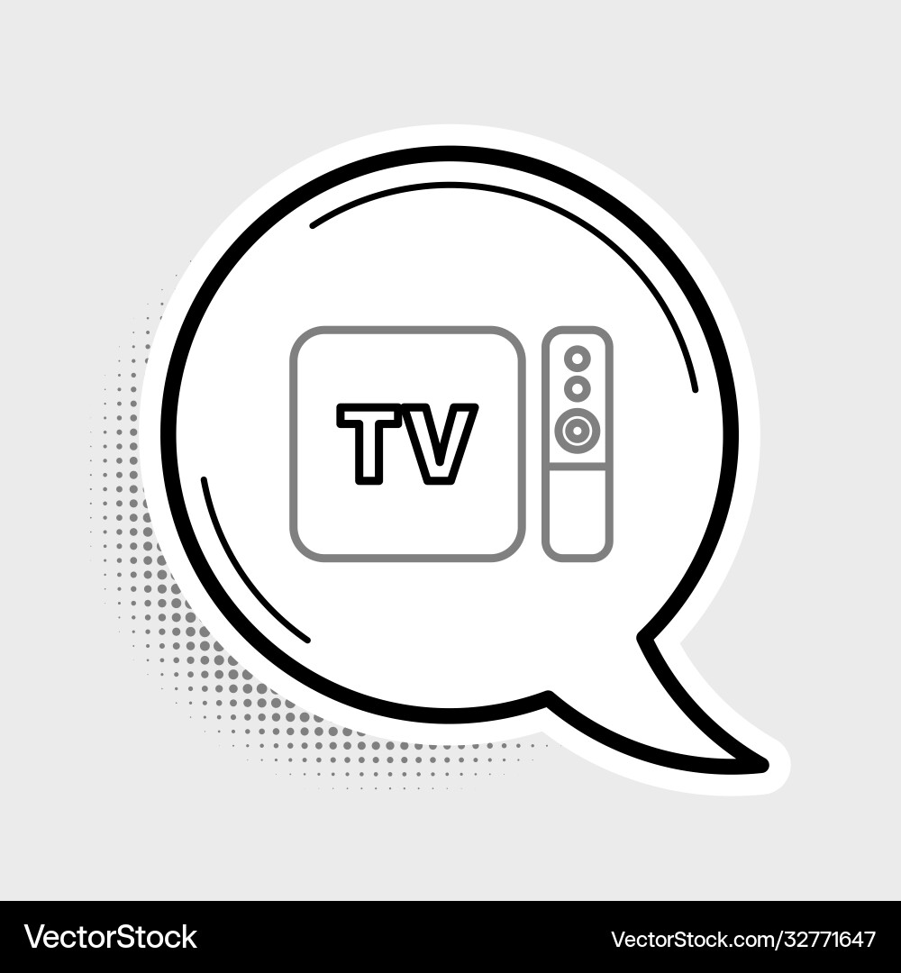 Line multimedia and tv box receiver and player Vector Image