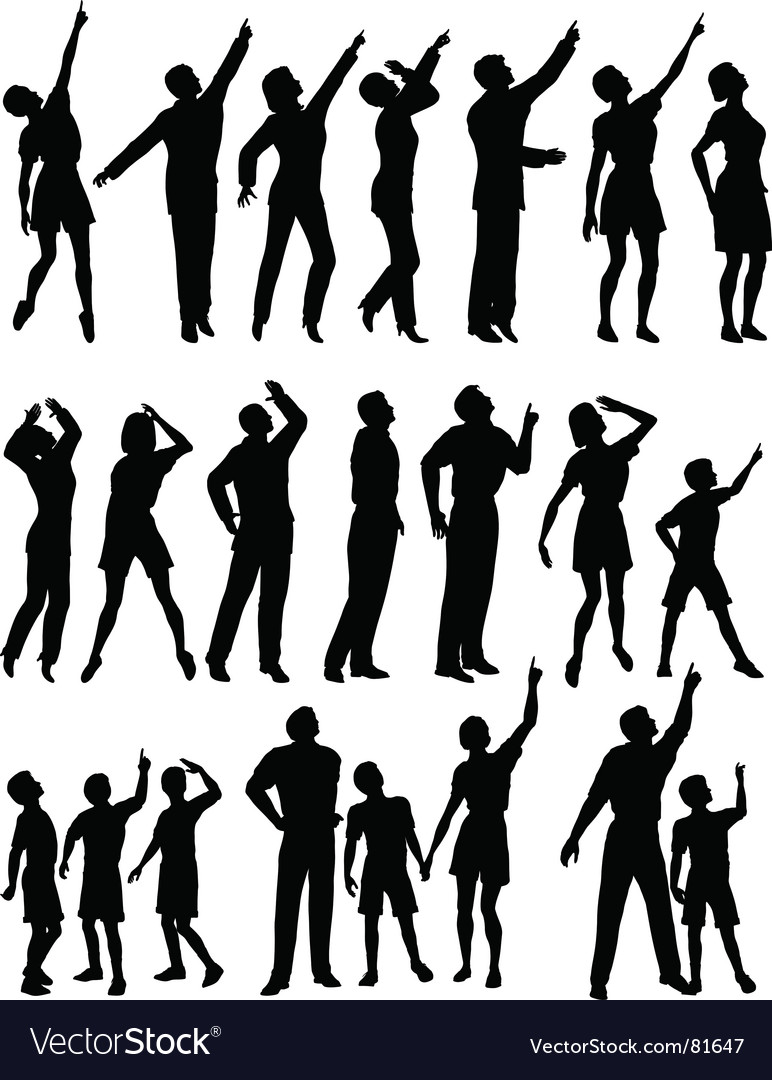 Looking up Royalty Free Vector Image - VectorStock