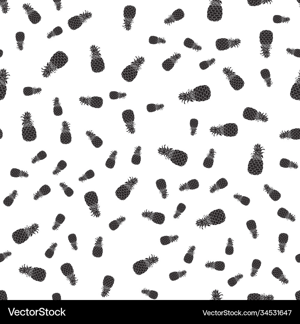 Pineapple pattern seamless print simple Royalty Free Vector