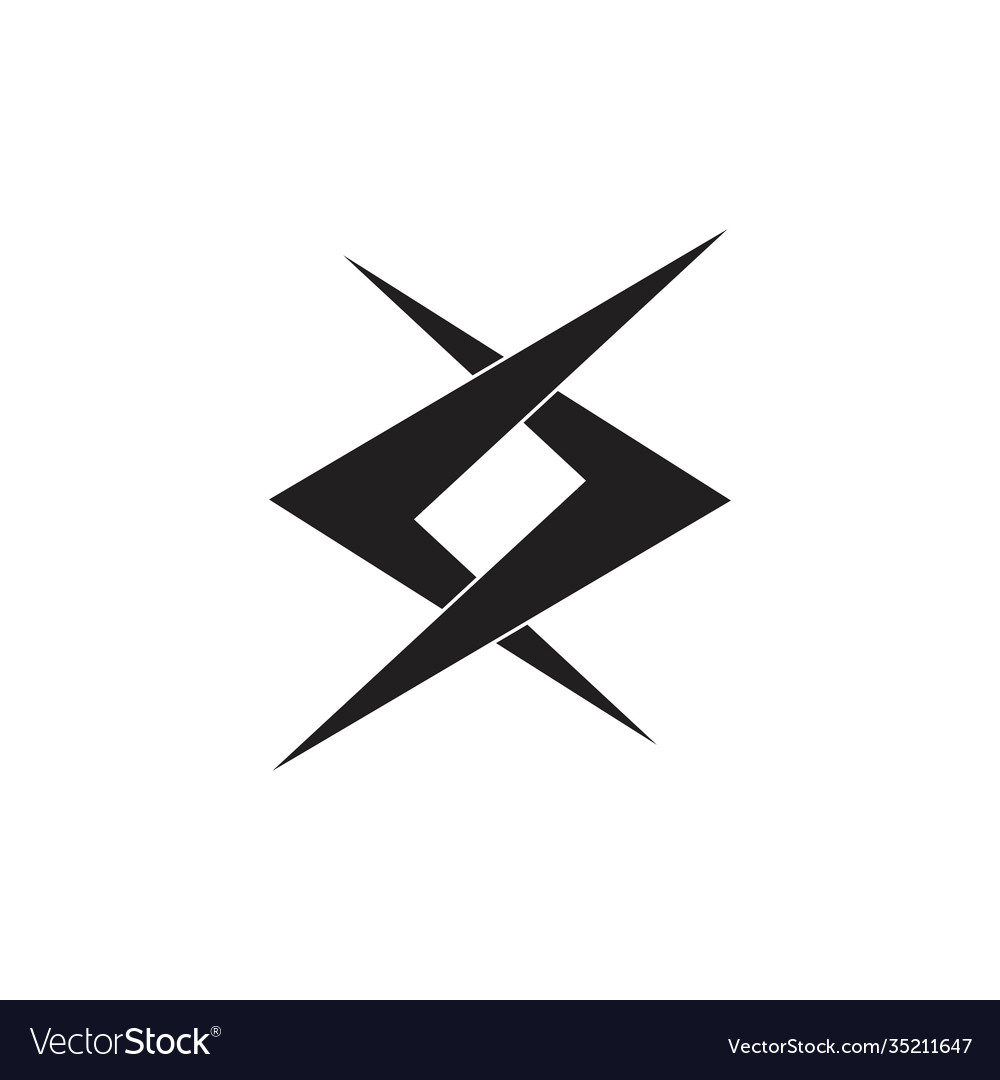 Simple linked arrows monogram logo Royalty Free Vector Image