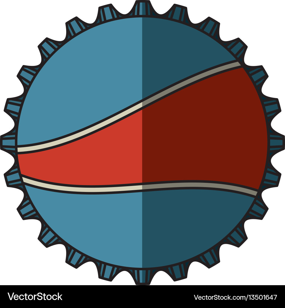 Soda metal cap isolated icon Royalty Free Vector Image