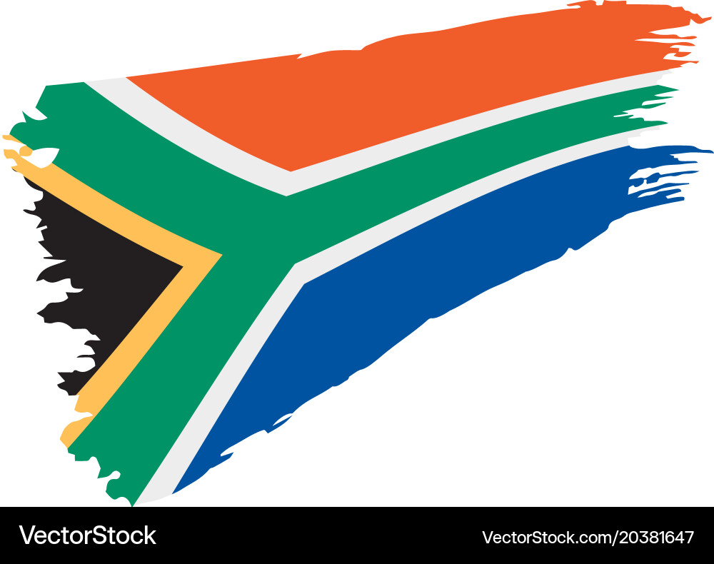 South africa flag Royalty Free Vector Image - VectorStock