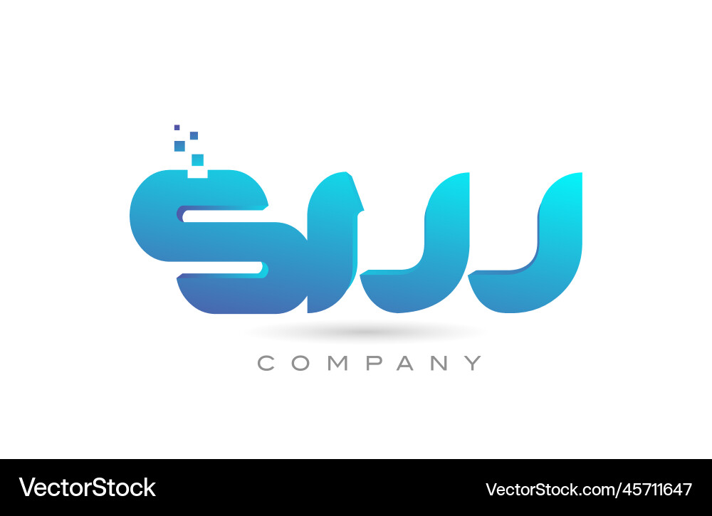 Sw alphabet letter logo icon combination design Vector Image