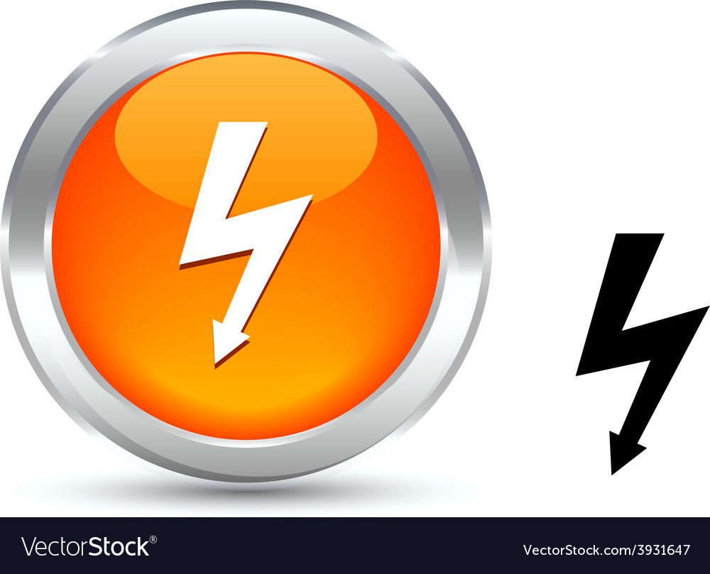 Warning button Royalty Free Vector Image - VectorStock