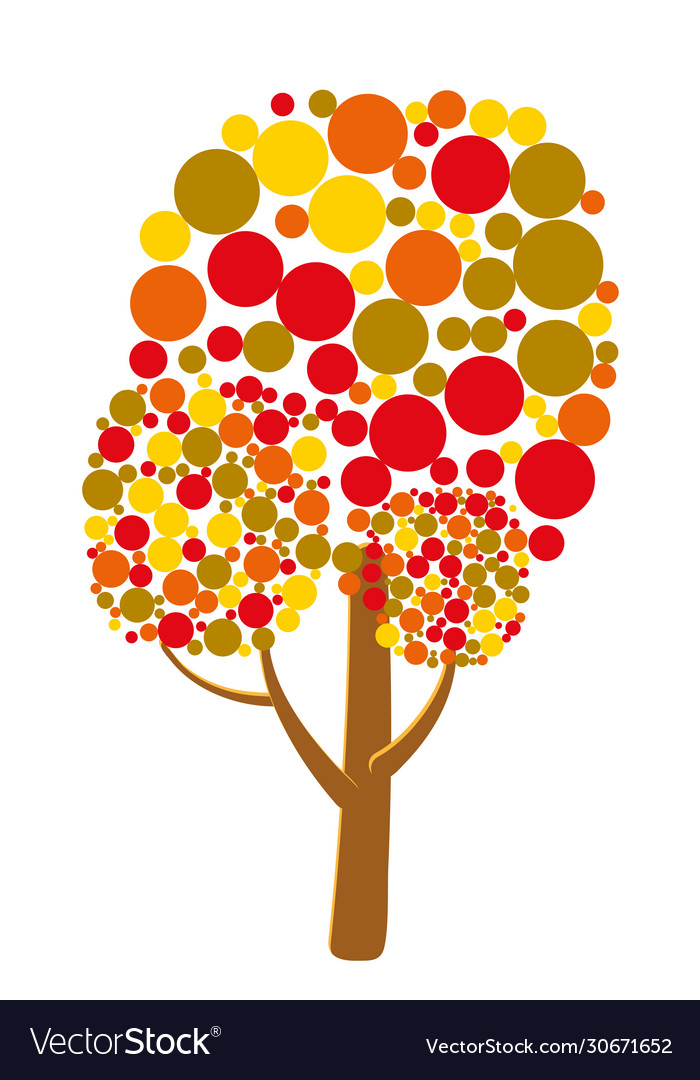 Abstract colorful tree from different bubbles Vector Image