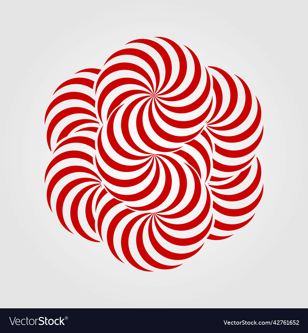 Abstract spiral design element flat style Vector Image
