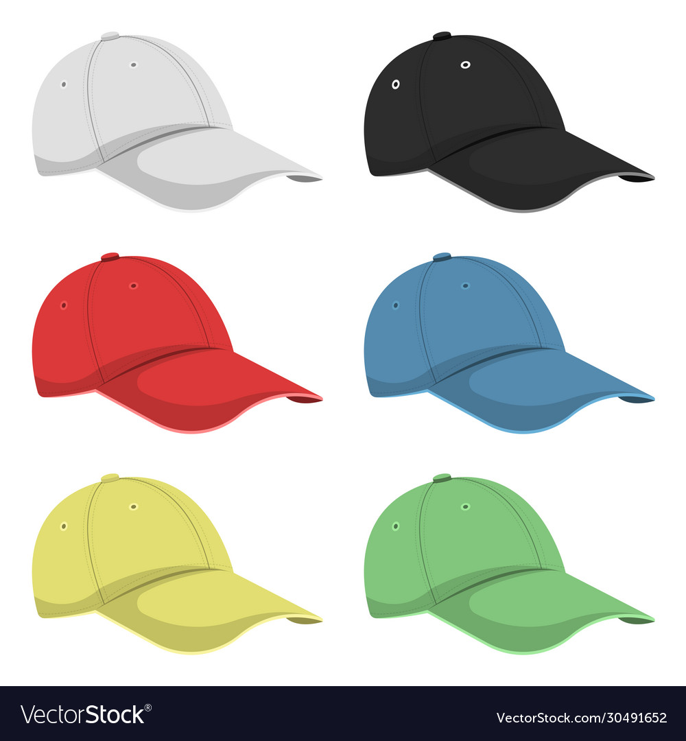 Cap set Royalty Free Vector Image - VectorStock