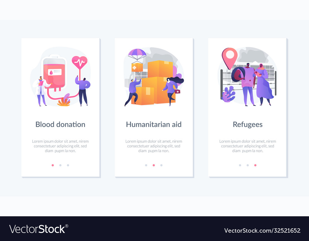 Governmental help app interface template Vector Image