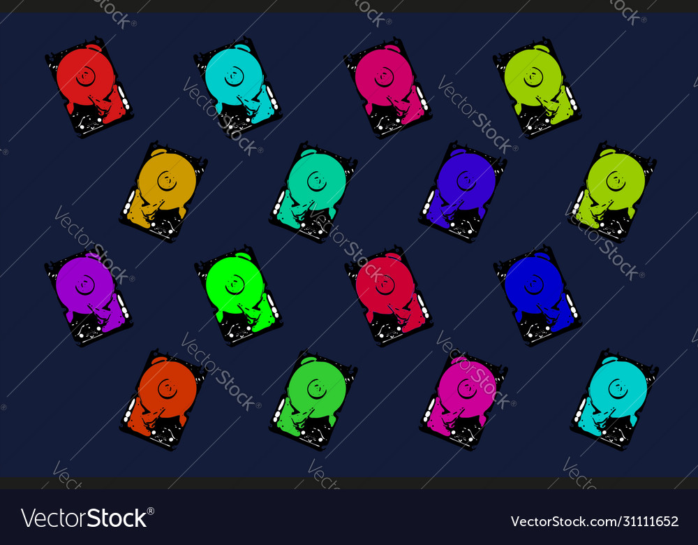 Hdd data storage hard drives from computer Vector Image