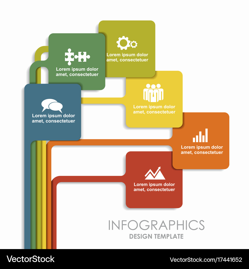 Infographic template can be used for workflow Vector Image