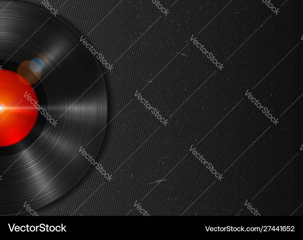 Long-playing lp vinyl record music background Vector Image
