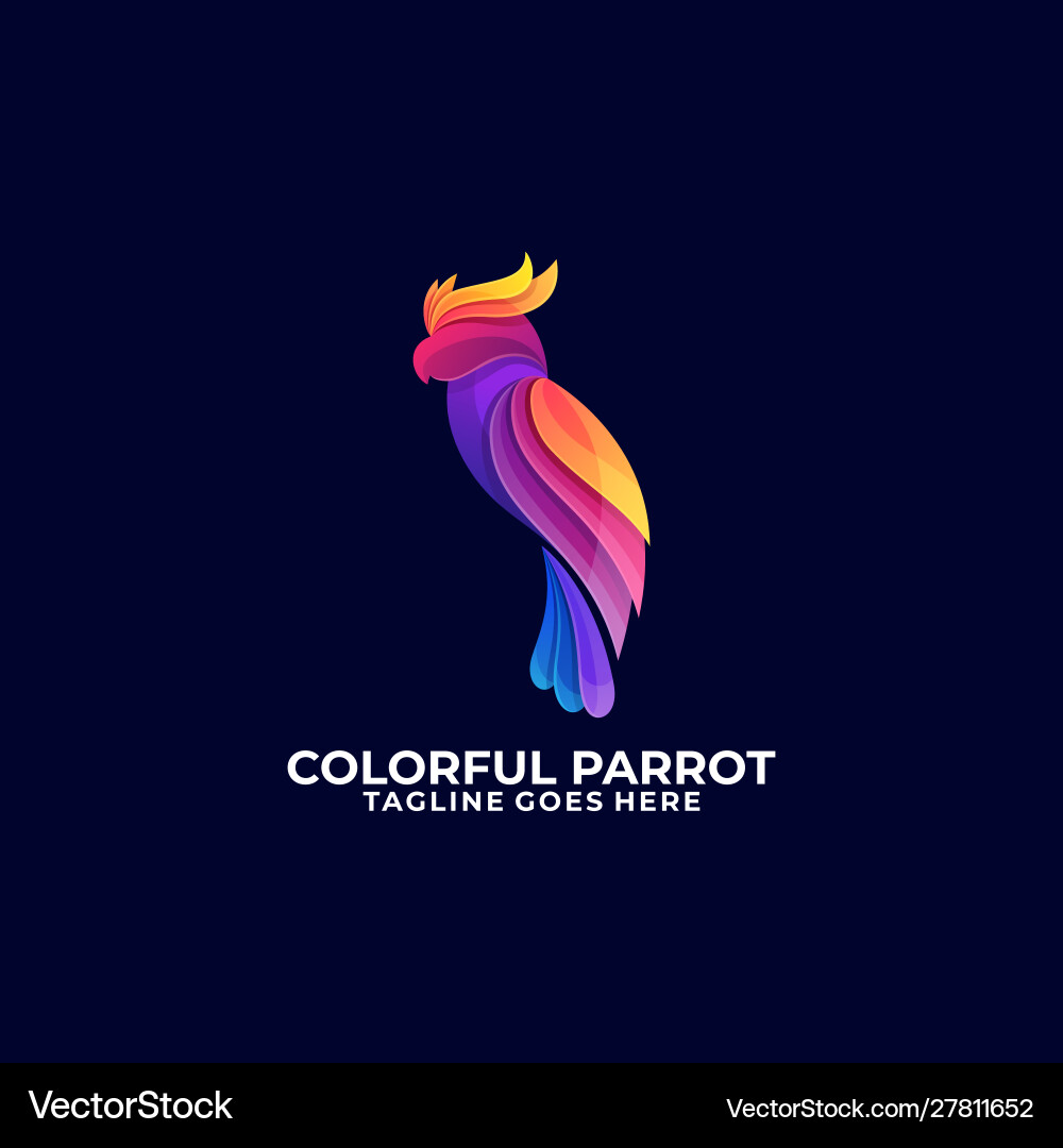 Parrot bird colorful designs concept template Vector Image