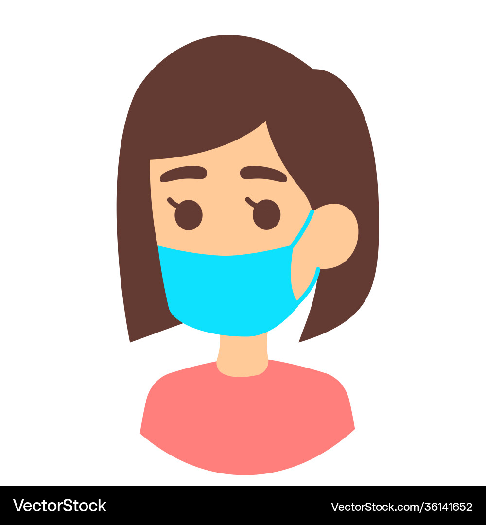 People face with mask icon isolated on white Vector Image