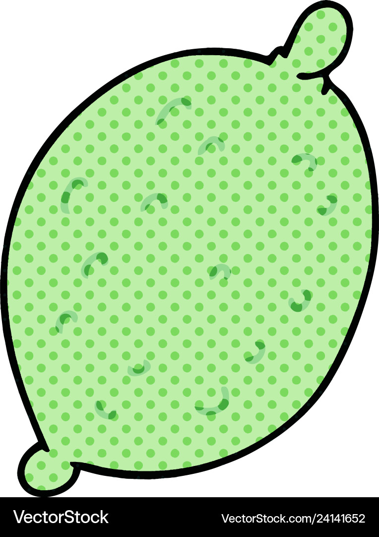 Quirky comic book style cartoon lime Royalty Free Vector