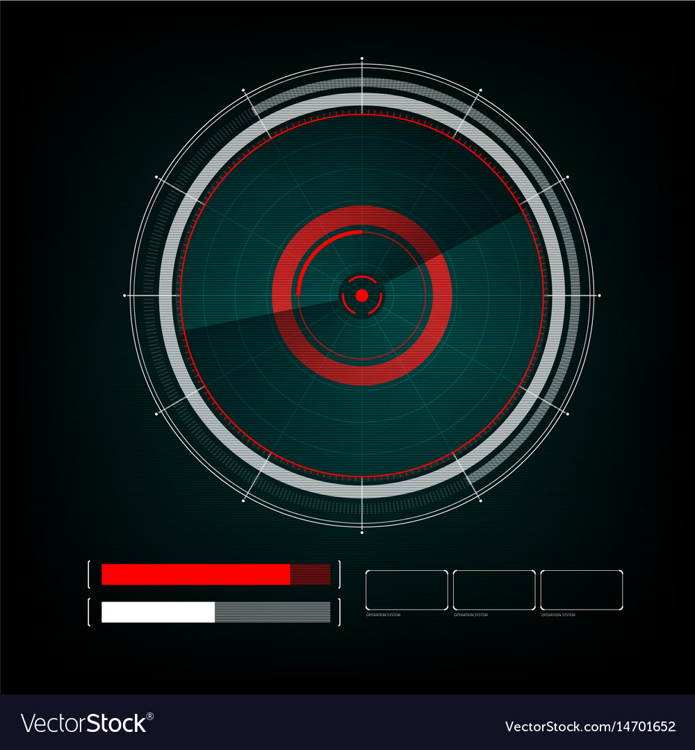 Radar interface future Royalty Free Vector Image