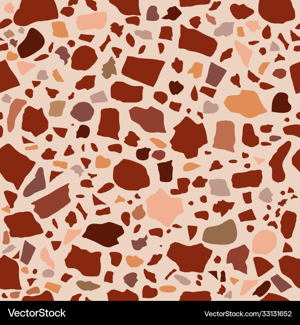 Seamless terrazzo in earth neutral - beige Vector Image