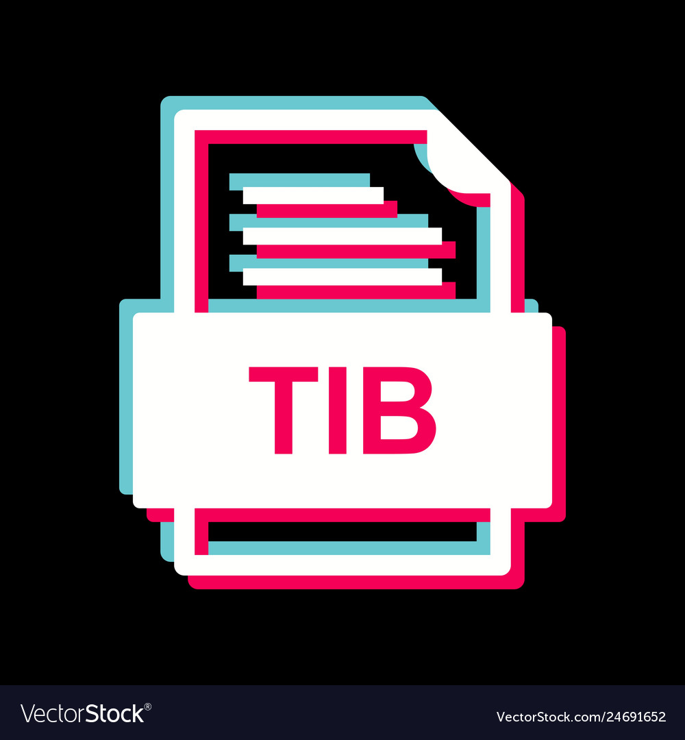 Tib File Document Icon Royalty Free Vector Image