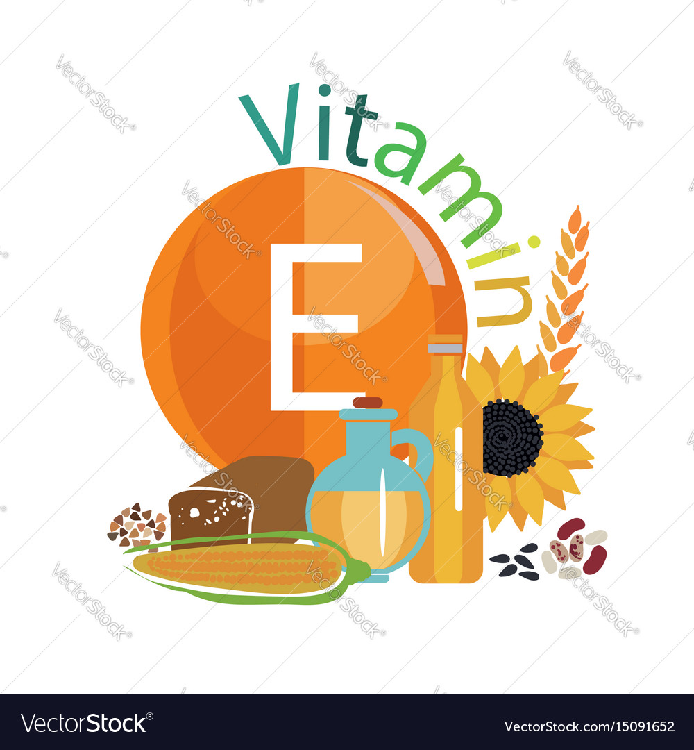 Vitamin e Royalty Free Vector Image - VectorStock