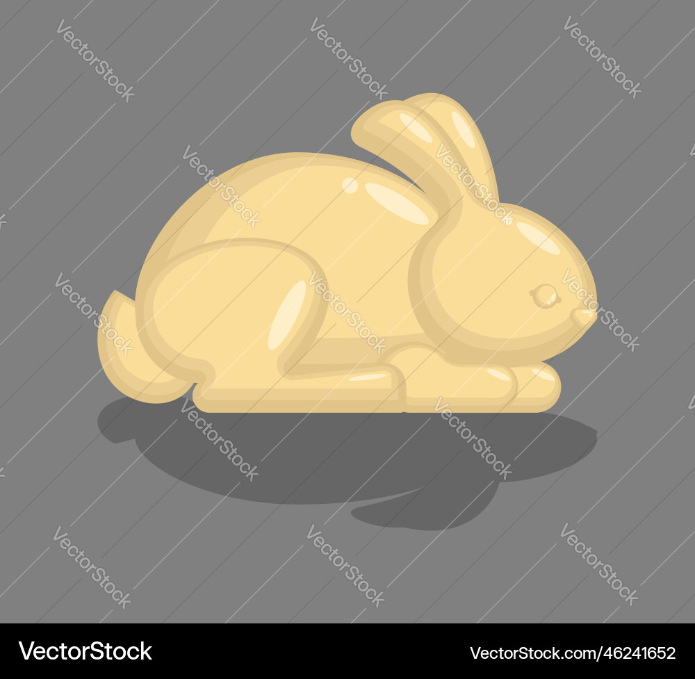 White chocolate hare rabbit made of chocolate Vector Image