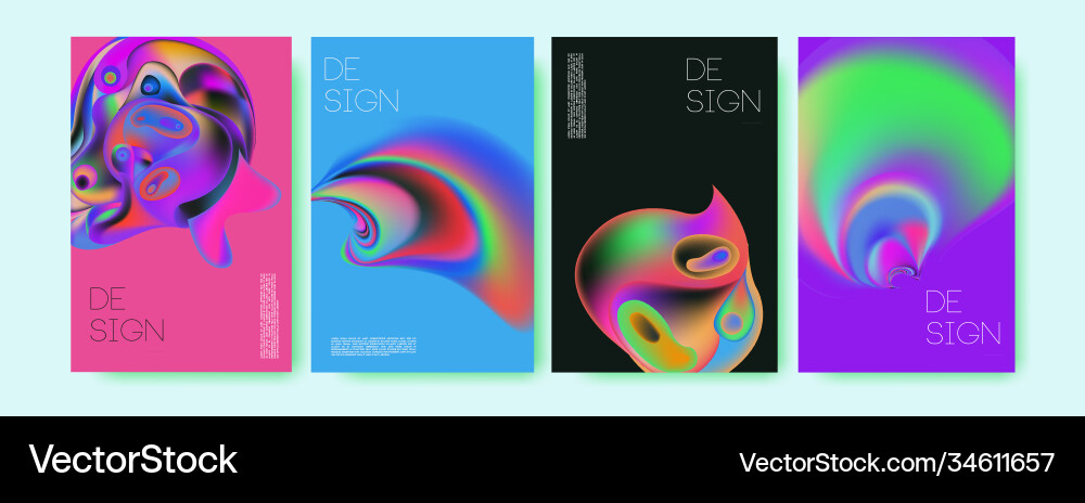 Abstract colorful liquid and fluid colors Vector Image