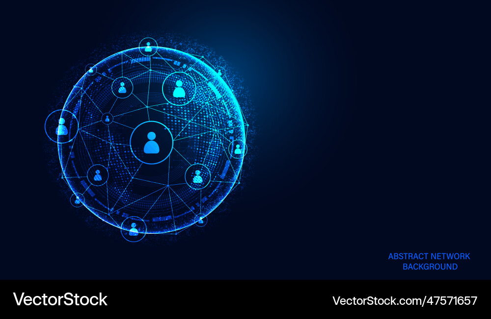 Abstract network connection digital hi-tech Vector Image