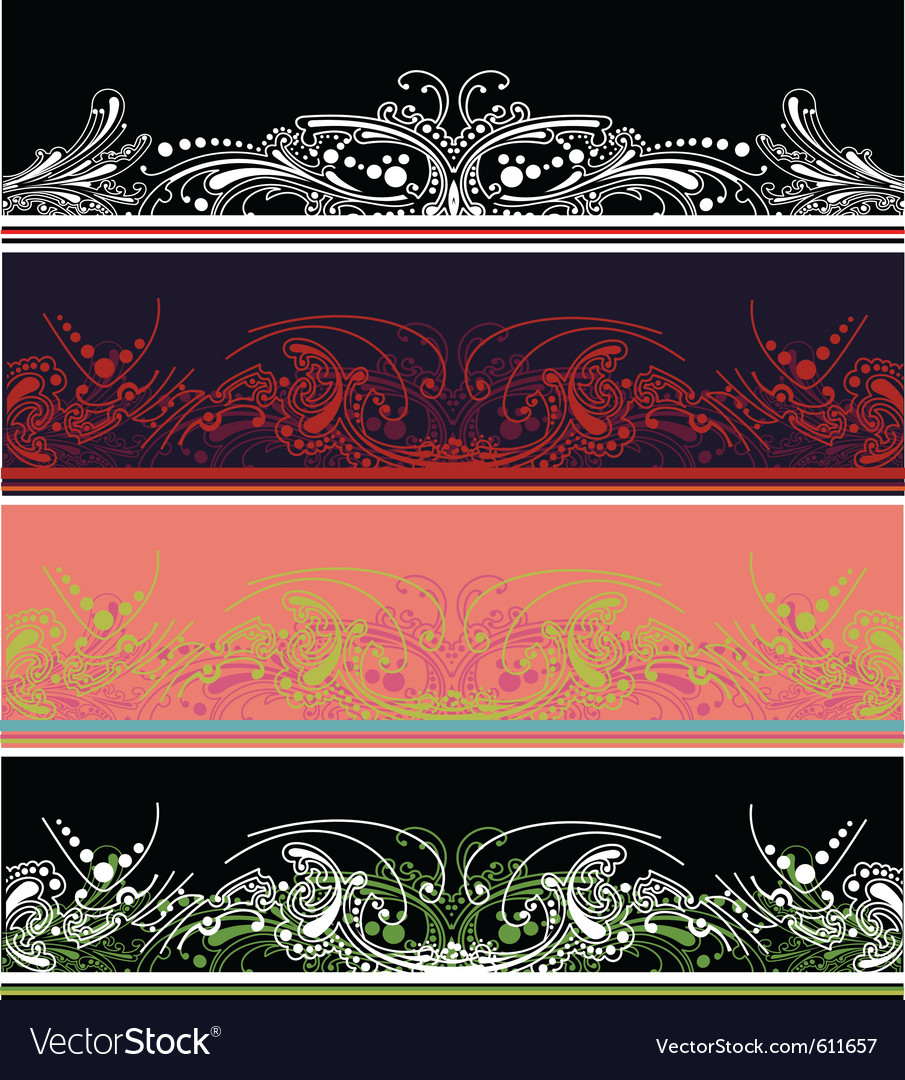 Border design elements Royalty Free Vector Image