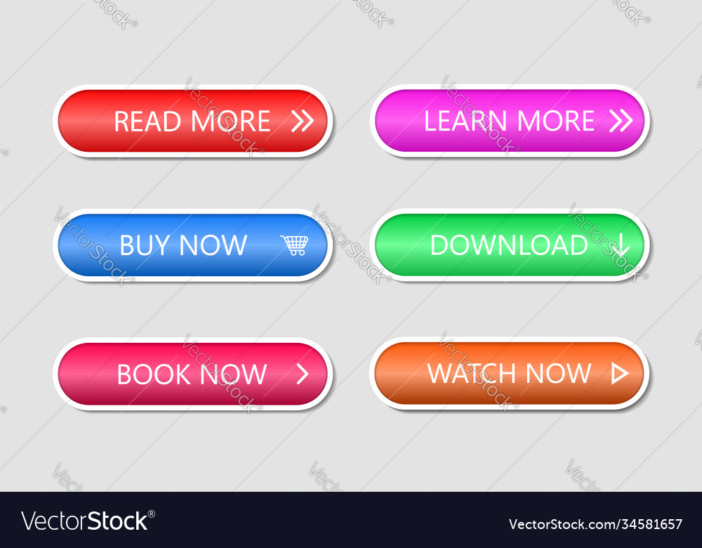 Button for web action icon call to shop game Vector Image
