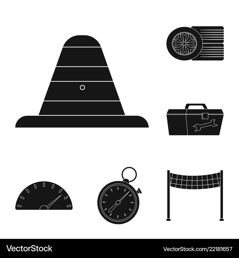 Car and rally logo set Royalty Free Vector Image