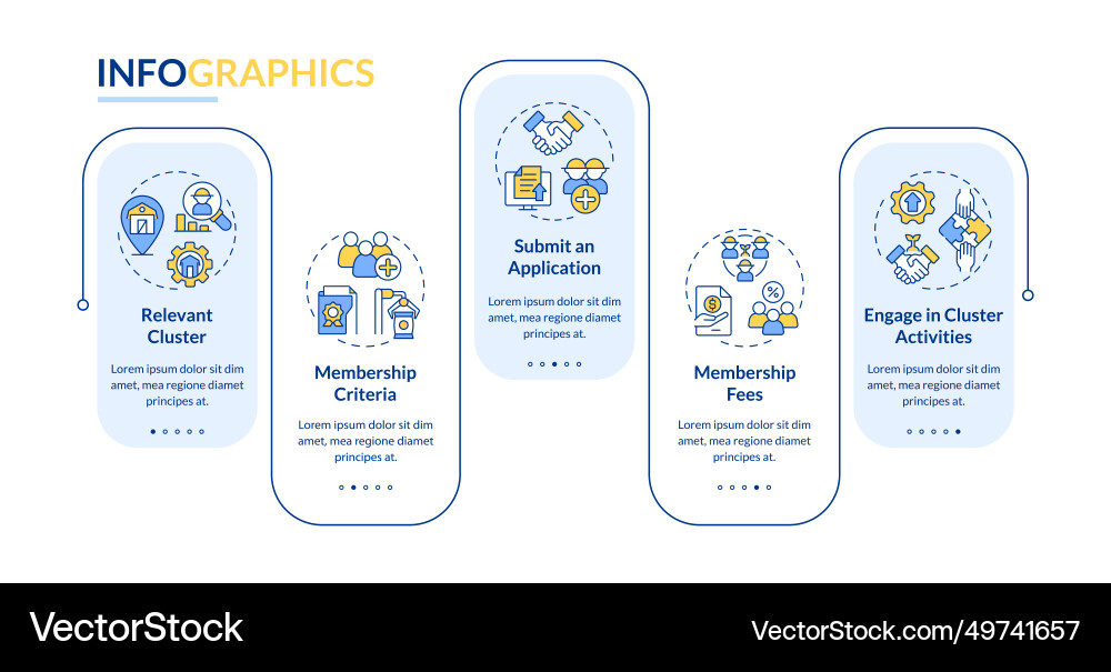 Colorful agricultural clusters layout with line Vector Image