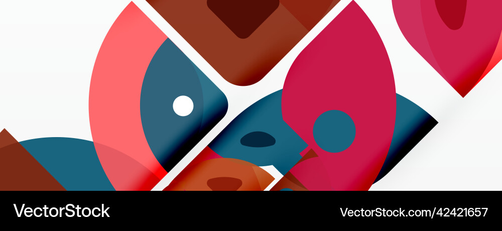 Colorful minimal geometric abstract background Vector Image