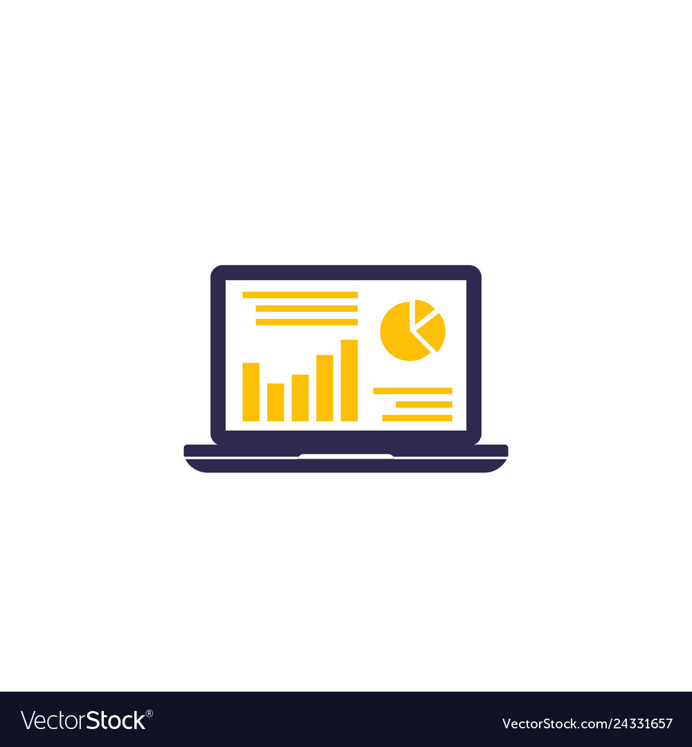 Computer analysis and business statistics Vector Image