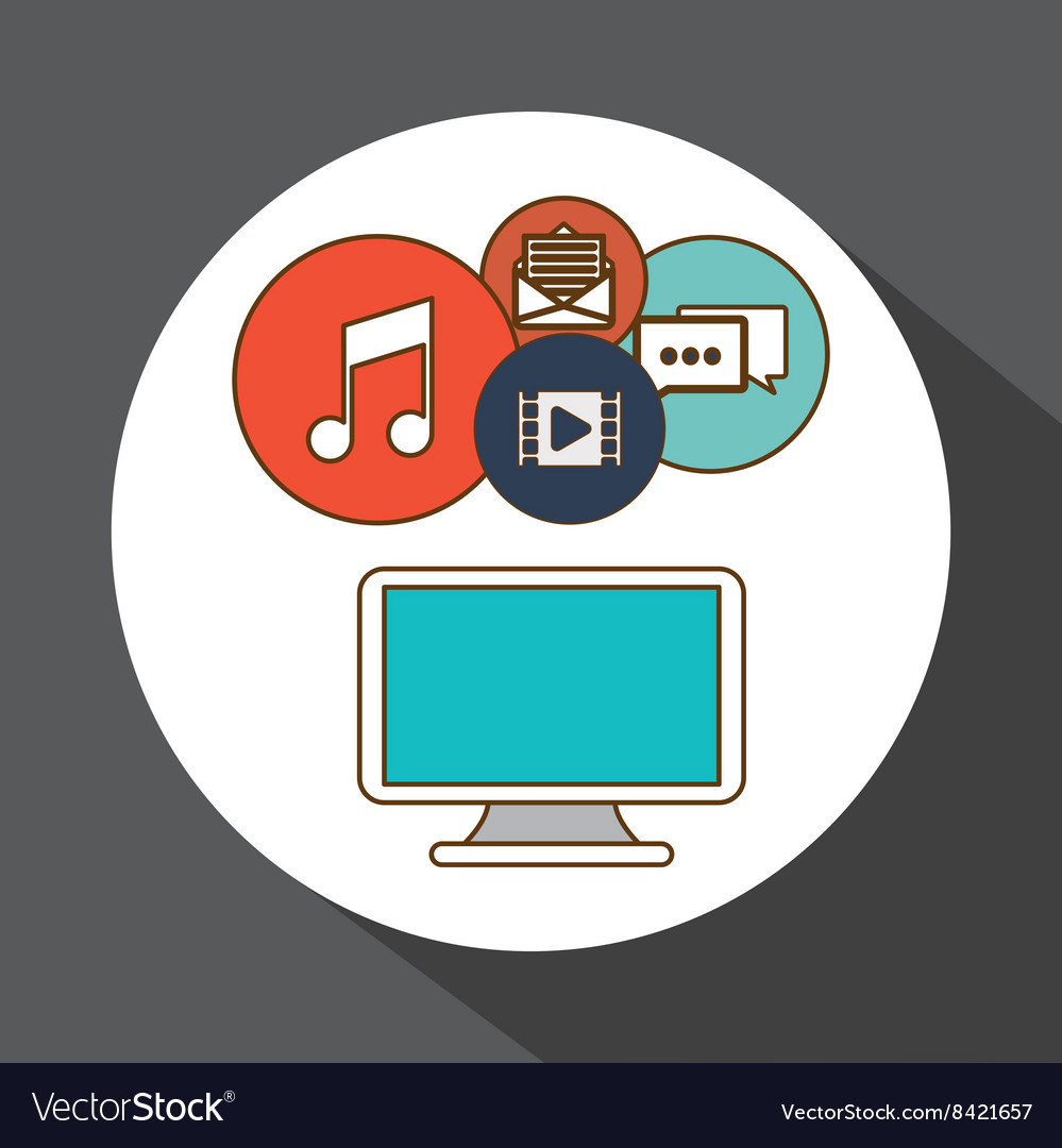 Computer icon design Royalty Free Vector Image